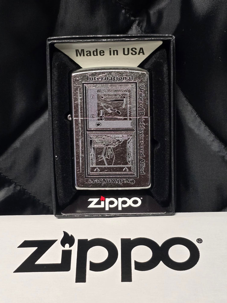 ZL1- Chrome Zippo Lighter Screened w/ IUBAC Tablet Logo – BAC TOOL SALES